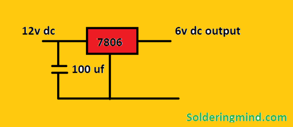 12V to 6V Converter Circuit Diagram