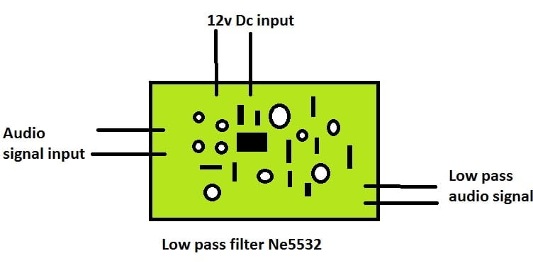 Simple 12v low pass filter NE5532
