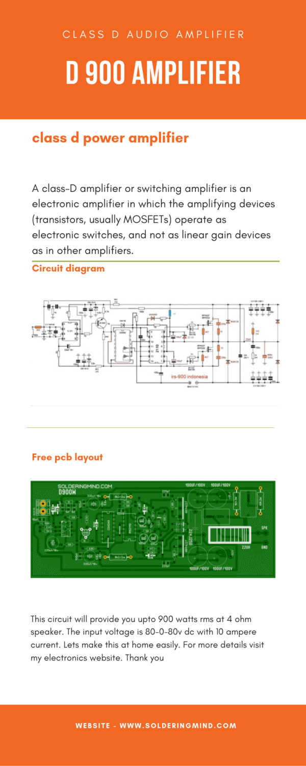 900W Class-D Next Generation Power Amplifier - Class D Amplifier Circuit