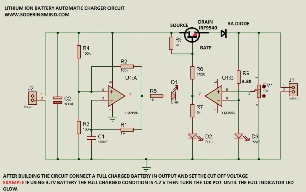DIY Lithium Battery Charger Circuit