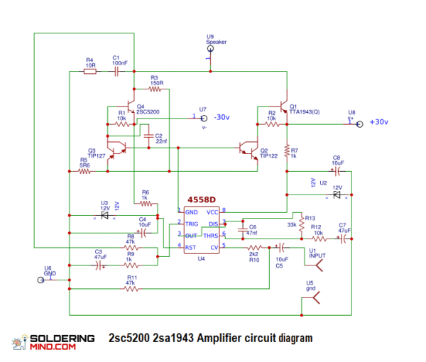 400 w Class D Amplifier Circuit and PCB Layout - Soldering Mind