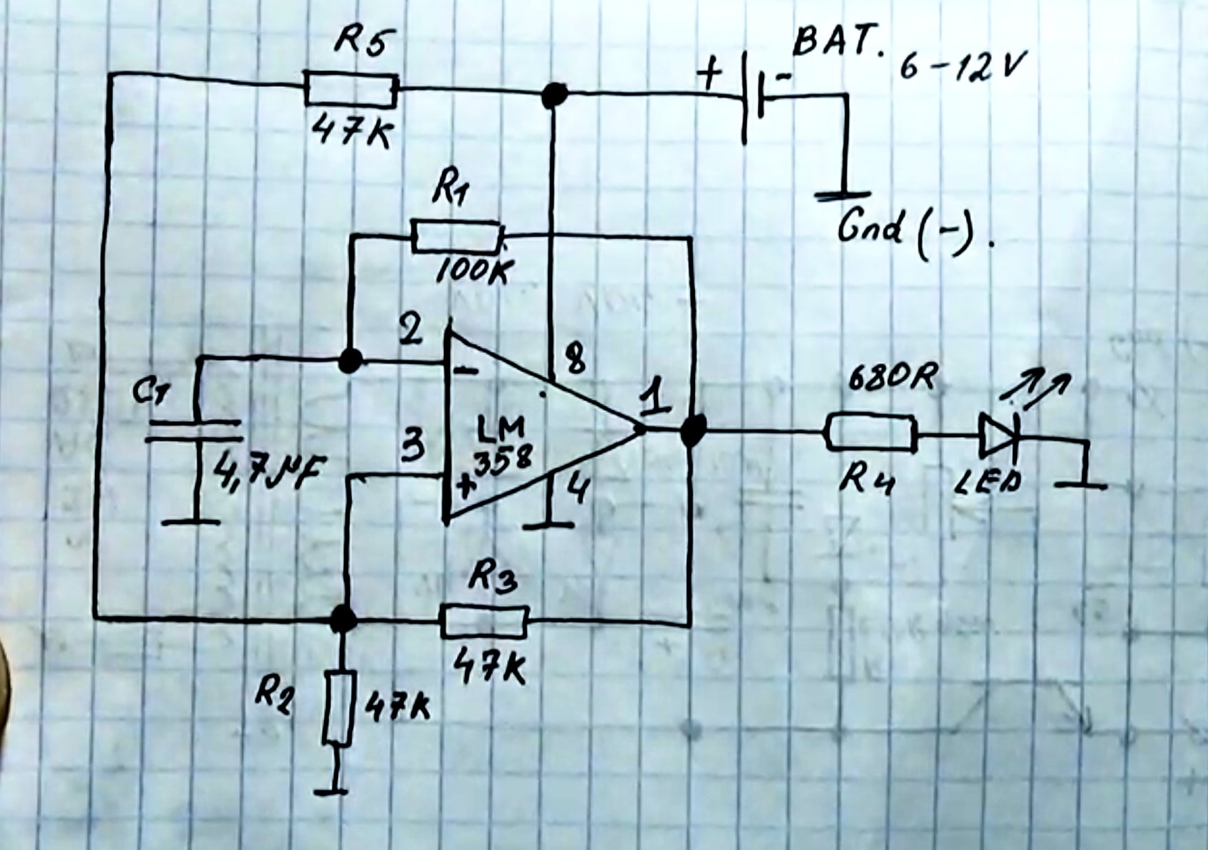Op-amp Oscillator Led Flasher - Soldering Mind
