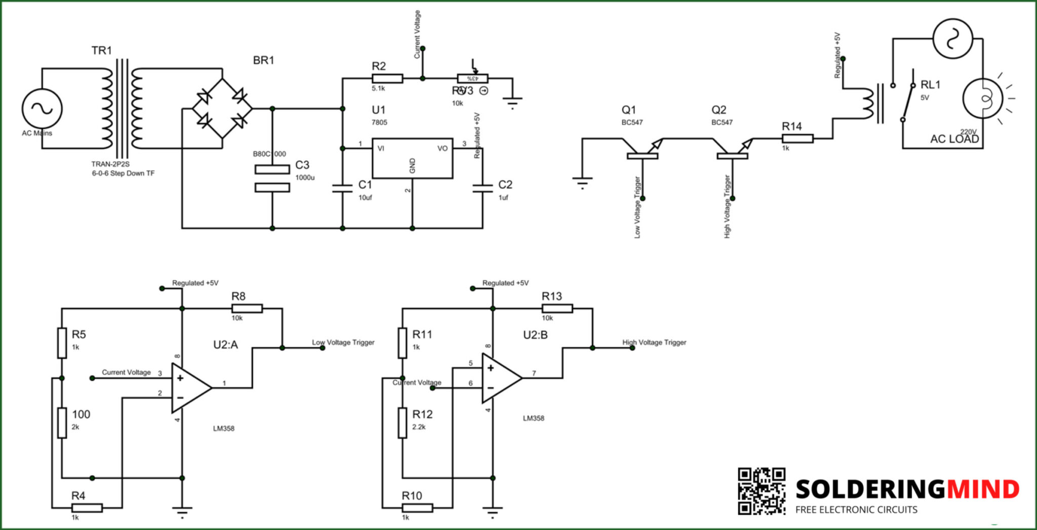 12v 100Ah Automatic Battery Charge Control Circuit - Soldering Mind
