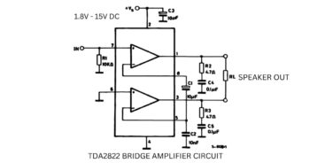 TDA2822 Amplifier Circuit Diagram