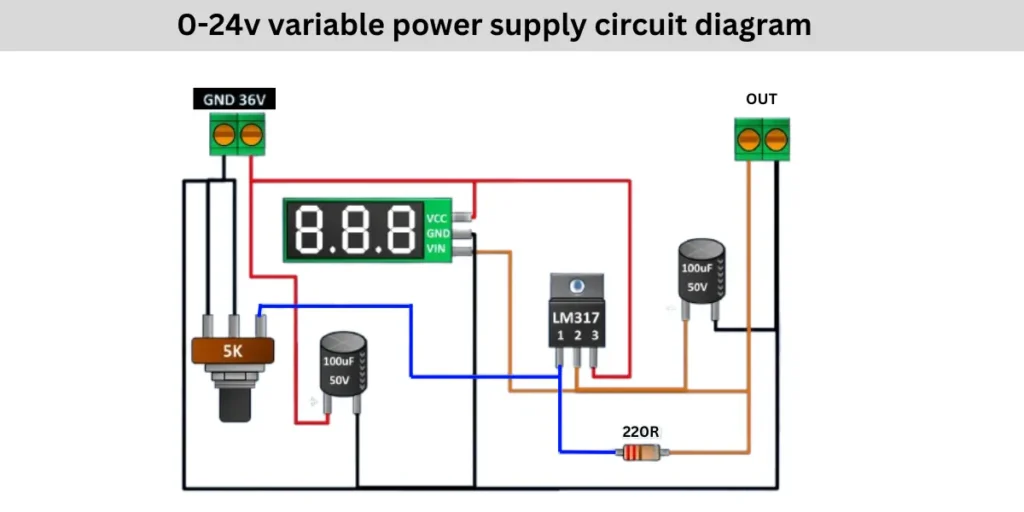 Adjustable DC Power Supply 0-24v