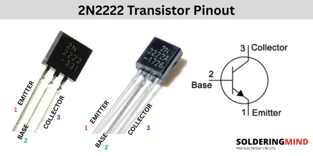 2N2222 Transistor: Pinout, Equivalents and Uses