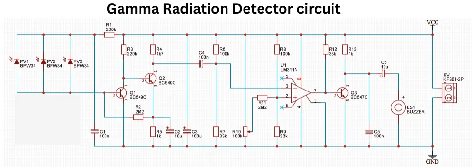 Simple Gamma Radiation Detector with Buzzer Alert