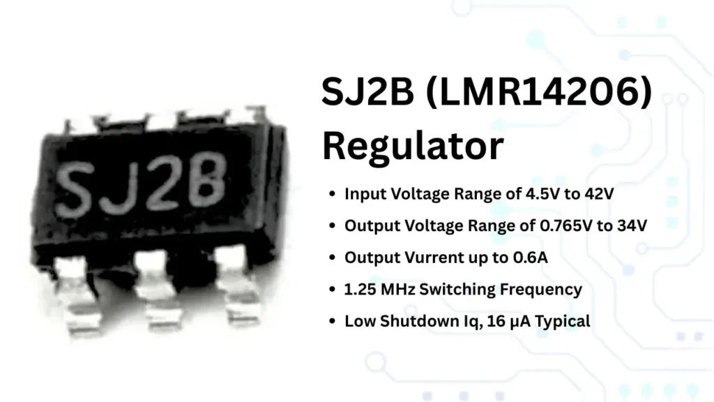Buck Converter Circuit using SJ2B (LMR14206) Regulator