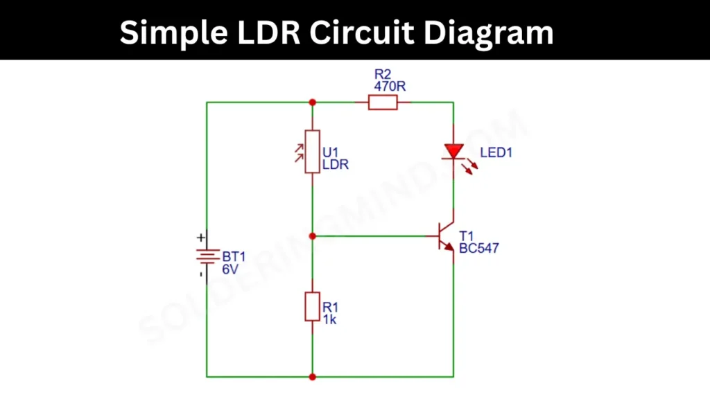 Simple LDR Circuit to Detect Light