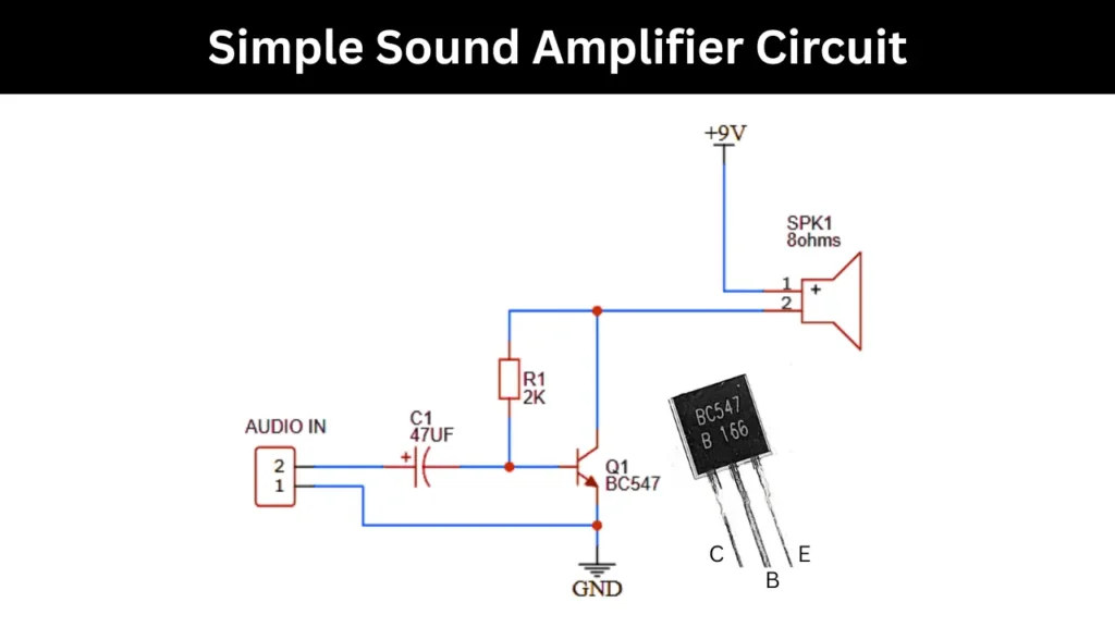 Simple Sound Amplifier Circuit using Single Transistor