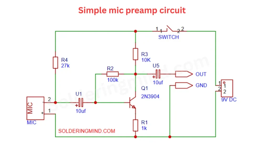 Simple MIC Preamp Circuit