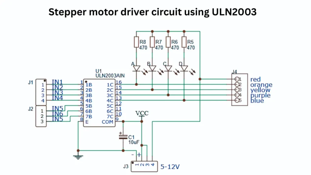 Stepper Motor Driver using ULN2003 IC