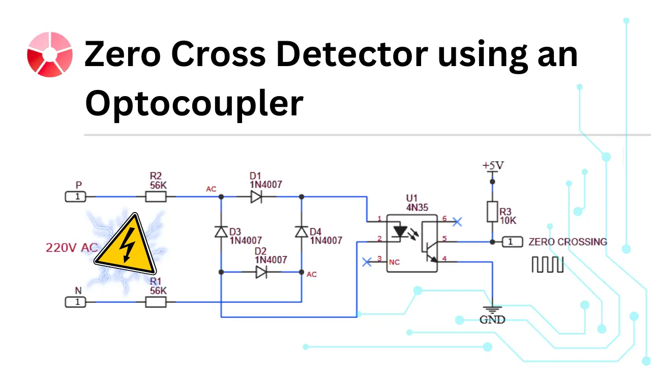Zero Cross Detector using an Optocoupler: AC zero crossing point