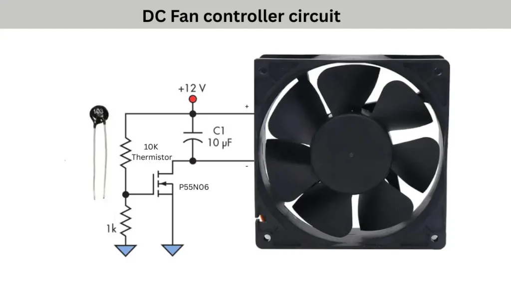 Automatic DC Fan Speed Controller Using Mosfet and Thermistor