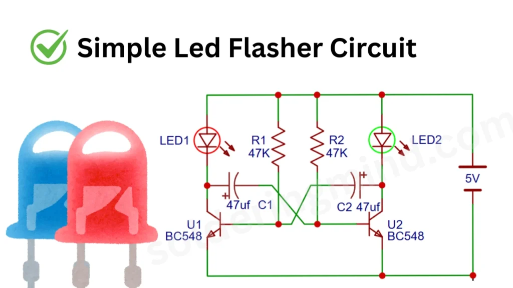 Simple Led Flasher Circuit