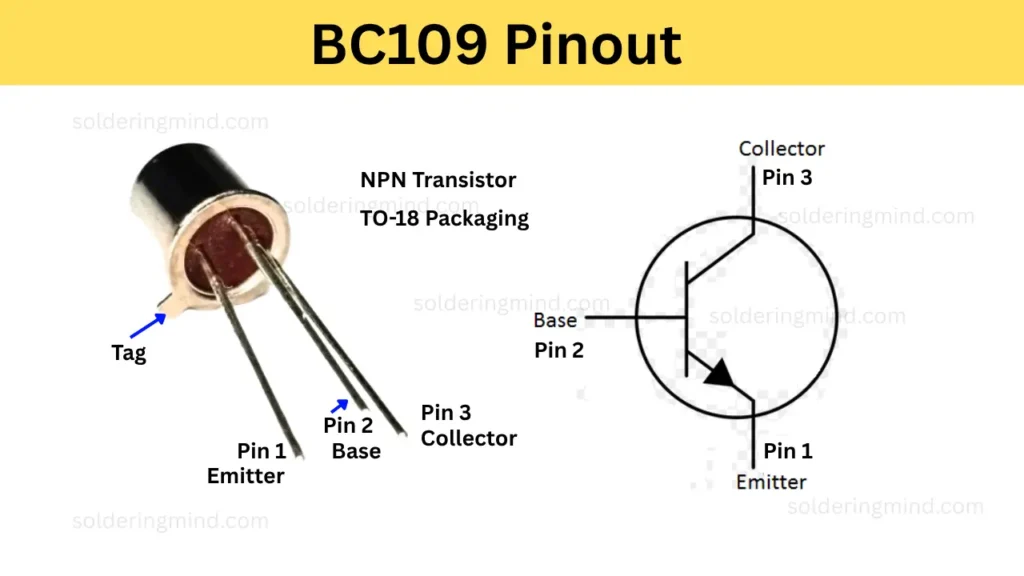BC109 Transistor: Features, Pinout, Equivalent and Applications