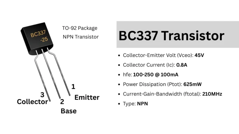 BC548 Transistor: Pinout, Equivalent, Working and Circuit