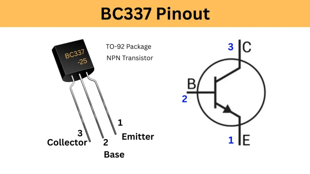 BC337 Transistor Pinout, Specifications and Equivalent