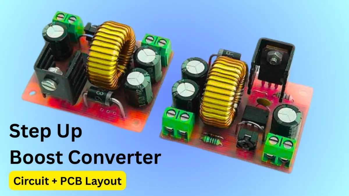 Step Up DC to DC Converter 12V to 15V Circuit Using MC34063 with PCB Layout