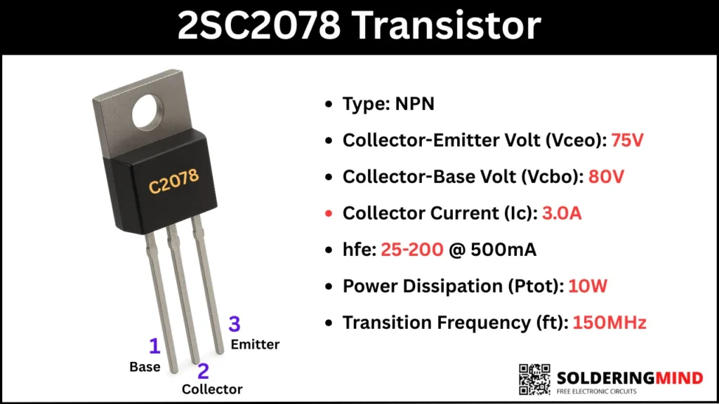 TIP42 Transistor Pinout, Characteristics and Equivalent