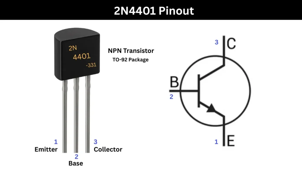 2N4401 Transistor Pinout, Characteristics and Equivalent