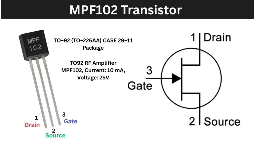 MPF102 Transistor Pinout, Equivalent and Complete Datasheet
