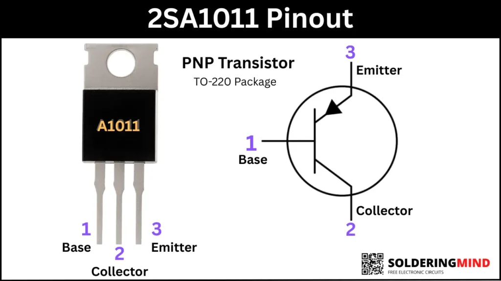 2SA1011 Transistor Pinout, Features and Equivalent Transistors