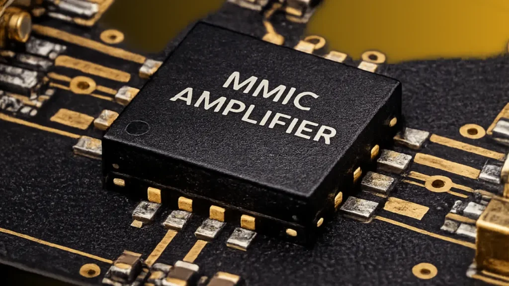MMIC Amplifier - Satellite Require Smaller, Less Expensive Circuits