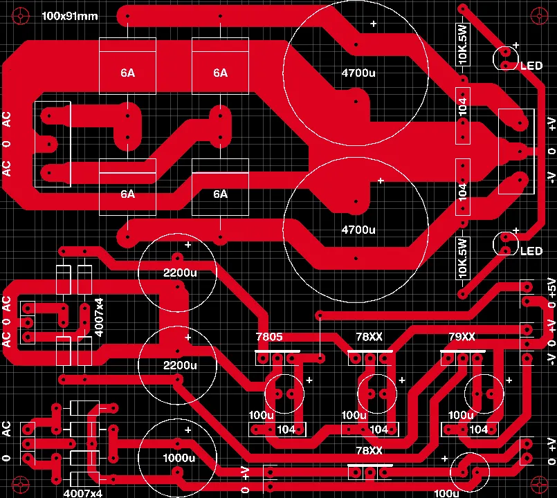 Dual Power Supply Board with Multiple Power Outputs
